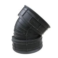China HDPE Double Wall Bellows Drain Pipe Fittings Welded Elbow Inspection Well Joints DN110-DN1600 for sale