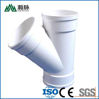 China PVC Y Tee Cross Pipe Fitting 0.2MPa for Drainage Water Professional 50mm for sale