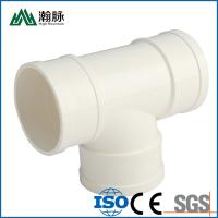 China PVC Municipal Drainage Pipe Fittings Tee 50mm to 160mm Plastic Sewage Fittings for sale