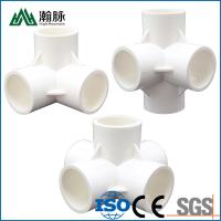 China Three Dimensional PVC Drainage Pipe Fittings Four Way Right Angle Plastic Joint for sale