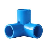 China Three Dimensional PVC Drainage Pipe Fittings Four Way Right Angle Plastic Joint for sale