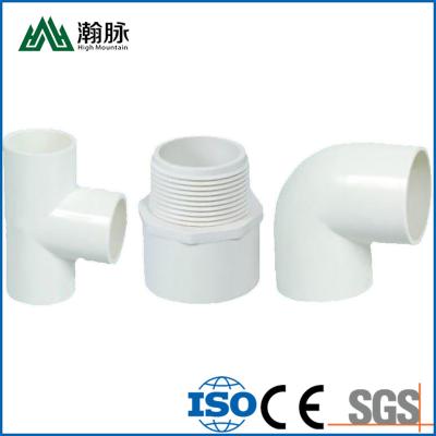 China Multi Specification Elbow PVC Drainage Pipe Fittings White Gray Blue Plastic Joint for sale