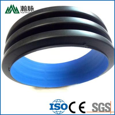 China Customized HDPE Double Wall Corrugated Drainage Pipe OD 110mm PN1.0MPa Anti Aging for sale