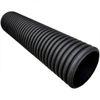 China Customized HDPE Double Wall Corrugated Drainage Pipe OD 110mm PN1.0MPa Anti Aging for sale