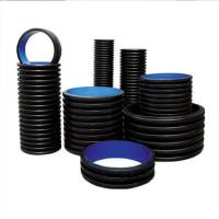 China Customized HDPE Double Wall Corrugated Drainage Pipe OD 110mm PN1.0MPa Anti Aging for sale