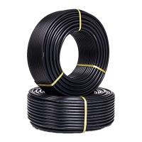 China 24 Inch HDPE Water Supply Pipe 0.6-1.6MPa PE100 Irrigation Tube Black Blue Lines for sale