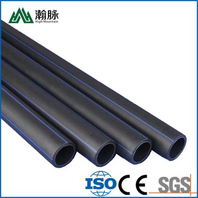 China 160mm HDPE Water Supply Pipe PE100 SDR17 PN1.0MPa Black Blue for Conveying Water for sale