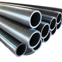 China 160mm HDPE Water Supply Pipe PE100 SDR17 PN1.0MPa Black Blue for Conveying Water for sale