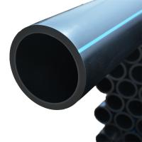 China 160mm HDPE Water Supply Pipe PE100 SDR17 PN1.0MPa Black Blue for Conveying Water for sale