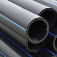 China ISO9001 HDPE Water Supply Plastic Sewage Pipe Black High Density Polyethylene for sale