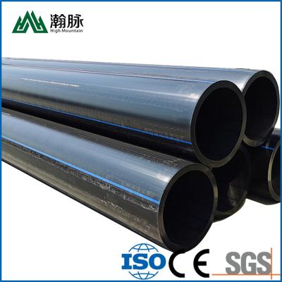 China ISO9001 HDPE Water Supply Plastic Sewage Pipe Black High Density Polyethylene for sale