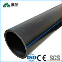 China PE100 HDPE Water Supply Pipe PN8 with Blue Stripe for Irrigation 20mm-1600mm OD for sale