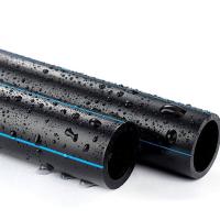 China PE100 HDPE Water Supply Pipe PN8 with Blue Stripe for Irrigation 20mm-1600mm OD for sale
