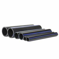China PE100 HDPE Water Supply Pipe PN8 with Blue Stripe for Irrigation 20mm-1600mm OD for sale