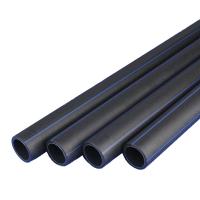 China PE100 HDPE Water Supply Pipe DN20-1600mm Black Blue Strip Corrosion Resistant for sale