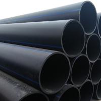 China 14001 Certified HDPE Water Supply Pipes with Blue Stripe for sale
