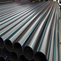 China HDPE Water Supply Pipe 1.25-2.5MPa High Density Polyethylene 20-1200mm Custom Length for sale