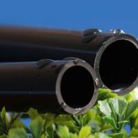 China HDPE Water Supply Pipe 90-630mm OD SDR26-SDR11 Black with Blue Lines Hot Melt Connection for sale