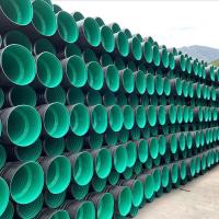 China HDPE Perforated Corrugated Double Wall Drain Pipe Spiral Hollow Wall Winding for sale