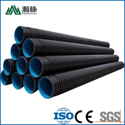 China Reinforced HDPE Double Wall Pipe Inner Rib Carat Large Diameter Corrugated Pipe for sale