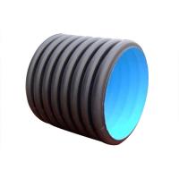 China 300mm HDPE Double Wall Corrugated Drainage Pipe Steel Belt Reinforced Sewage Pipe 50 Year Lifespan for sale
