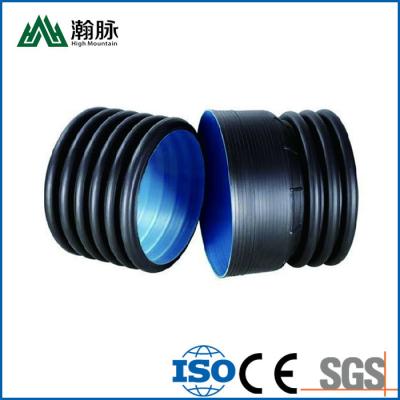 China 300mm HDPE Double Wall Corrugated Drainage Pipe Steel Belt Reinforced Sewage Pipe 50 Year Lifespan for sale