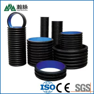 China HDPE Steel Belt Corrugated Drainage Pipe Reinforced Hollow Winding DN200-1600mm PN0.6-2.0MPa for sale