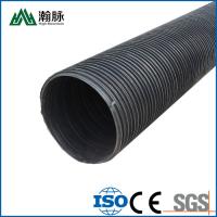 China HDPE Dual Wall Corrugated Pipe DN300-800 for Sewer Line Municipal Drainage for sale