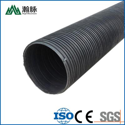 China HDPE Dual Wall Corrugated Pipe DN300-800 for Sewer Line Municipal Drainage for sale