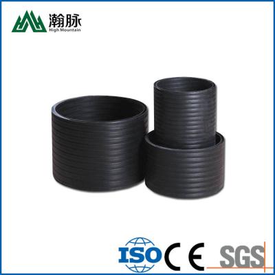 China Corrugated HDPE Double Wall Drainage Pipe SDR11 110mm for Sewage and Wellbore for sale