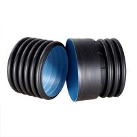 China Corrugated HDPE Double Wall Drainage Pipe SDR11 110mm for Sewage and Wellbore for sale