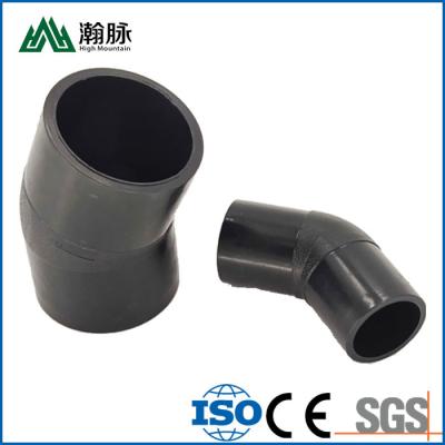 China PE 100 HDPE Pipe Fittings 160mm 200mm 250mm Hot Melt 90 Degree Elbow Fitting for sale