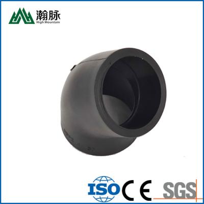 China HDPE Pipe Fittings 90 45 Degree Elbow Sewage Pipe Joint for Drainage Irrigation PN16 for sale