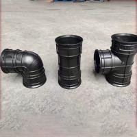 China Double Wall Corrugated Pipe Fittings HDPE 40 90 Degree Elbow Pipe Fitting for sale