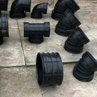 China Double Wall Corrugated Pipe Fittings HDPE 40 90 Degree Elbow Pipe Fitting for sale