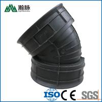 China Corrugated HDPE Pipe Fittings / Double Wall 90 Degree Elbow Customized for sale