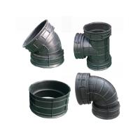 China Double Wall HDPE Pipe Fittings 90 Degree Elbow Corrugated Pipe Tee for sale