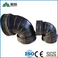 China HDPE Double Wall Corrugated Pipe Elbow 45 Degree 300mm OD with Rubber Ring for Drainage for sale