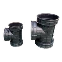 China Threaded HDPE Drainage Pipe Fittings Corrugated Polyethylene 45 Degree Pipe Elbow for sale