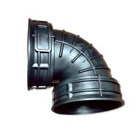 China Threaded HDPE Drainage Pipe Fittings Corrugated Polyethylene 45 Degree Pipe Elbow for sale