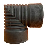 China HDPE Corrugated Pipe Fittings Joint Double Wall 90 Degree Elbow Tee for sale