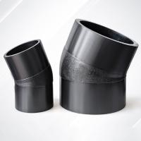 China Small Butt Welding Pipe Fitting Hot Melt 90 110 160mm HDPE Pipe Bend for sale