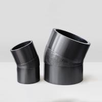 China Small Butt Welding Pipe Fitting Hot Melt 90 110 160mm HDPE Pipe Bend for sale