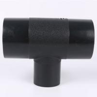 China HDPE Reducing Tee 75mm to 200mm PN16 Hot Melt Pipe Fittings for Water Supply for sale