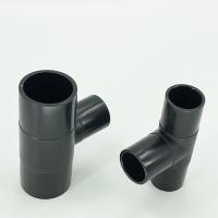 China HDPE Reducing Tee 75mm to 200mm PN16 Hot Melt Pipe Fittings for Water Supply for sale
