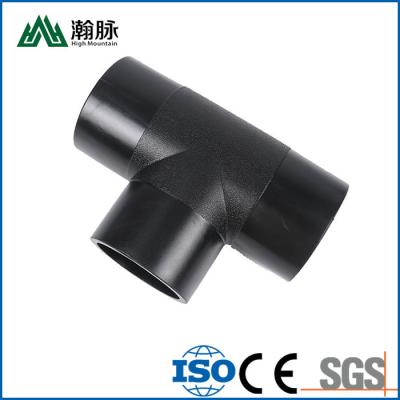 China HDPE Butt Hot Melt Equal Tee Pipe Fittings 110mm to 250mm for Water Supply for sale