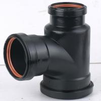China Flexible Socket HDPE Irrigation Pipe Fittings Oblique 45 Degree Tee Pipe Fitting for sale