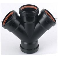 China Flexible Socket HDPE Irrigation Pipe Fittings Oblique 45 Degree Tee Pipe Fitting for sale