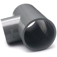 China Grey PVC Pipe Reducing Tee DN20 to DN90 Custom Sizes for Plumbing Systems for sale