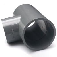 China Grey PVC Pipe Reducing Tee DN20 to DN90 Custom Sizes for Plumbing Systems for sale